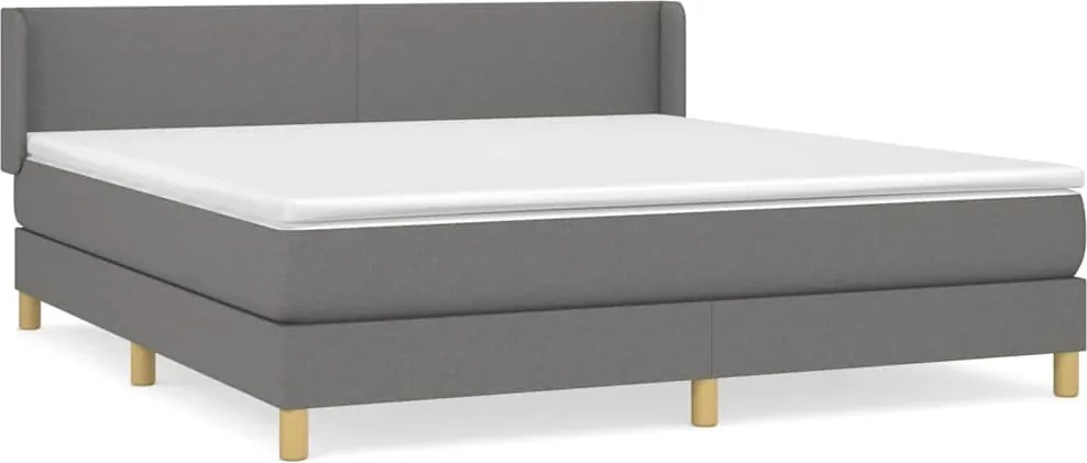 Box spring postel s matrací tmavě šedá 160x200 cm textil 3130122