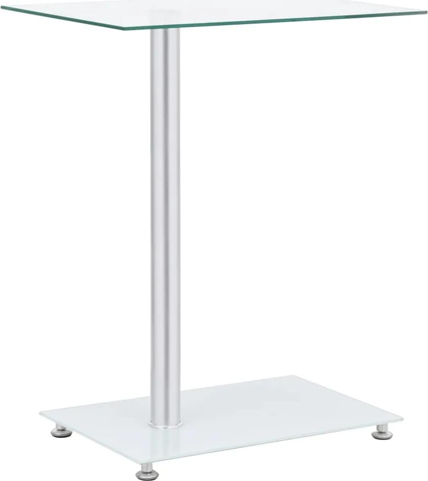 vidaXL Odkládací stolek ve tvaru U průhledný 45x30x58 cm tvrzené sklo [249535]