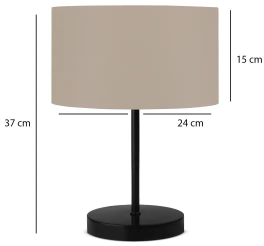 Stolní lampa AYD 1xE27/40W/230V béžová/černá