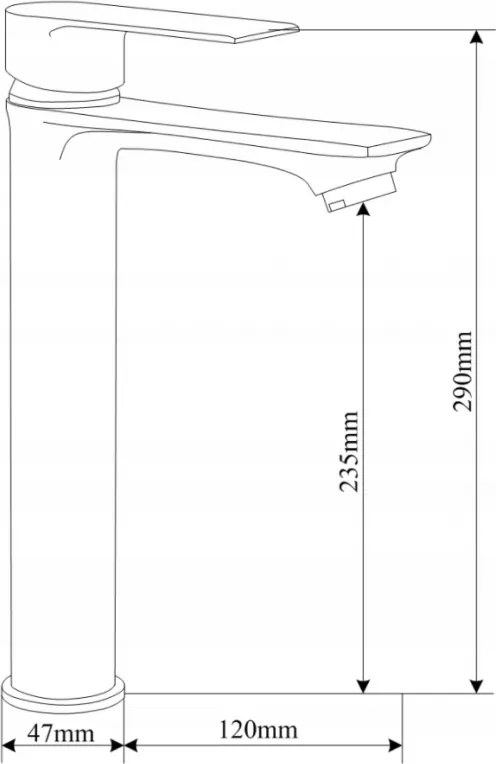 Mexen ROYO - Vysoká umyvadlová baterie, Bílá, 72210-20