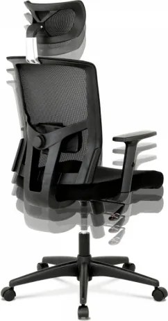 Kancelářská židle černá s podhlavníkem mesh KA-B1013 BK