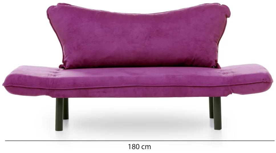 2-místná pohovka Chatto 140 cm fialová