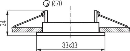 Kanlux Podhledové svítidlo bez patice Kanux ALOR DTL-B 26732