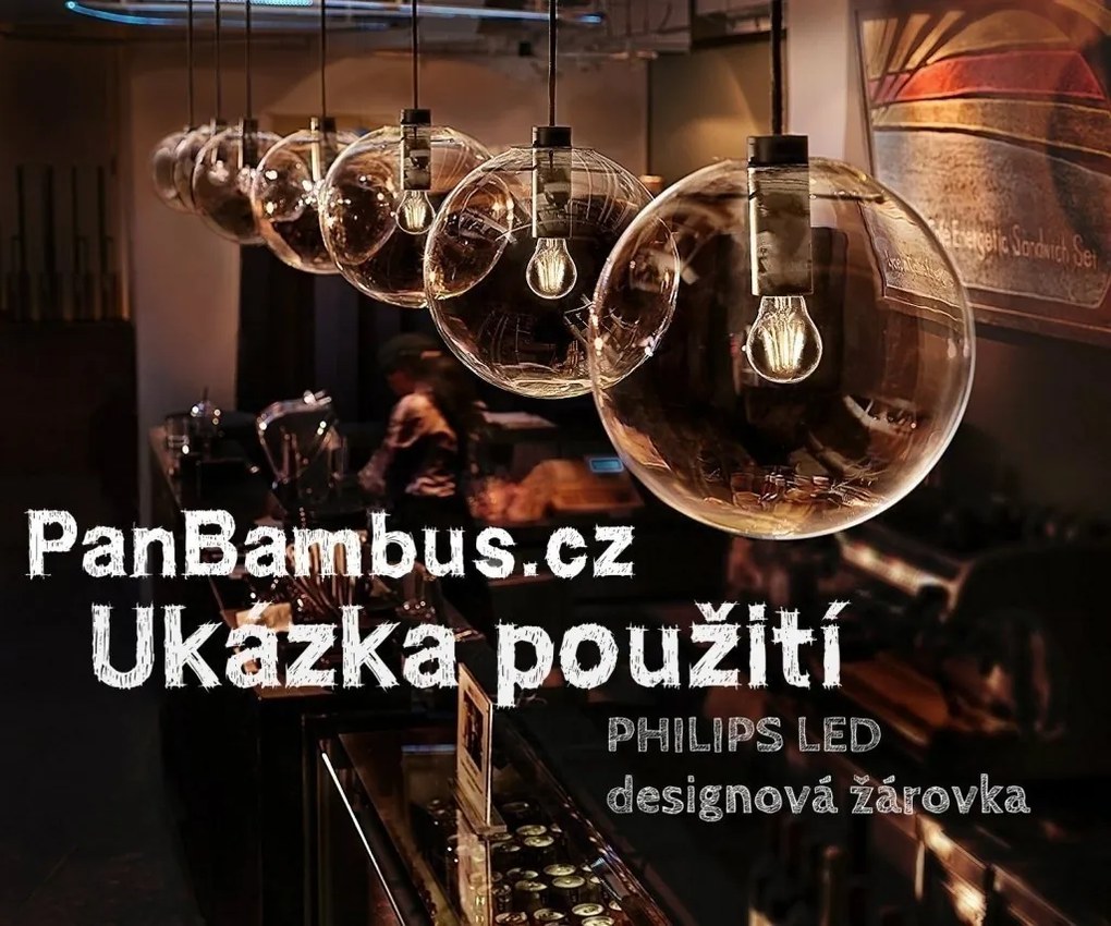 Retro designová žárovka v LED provedení 8W