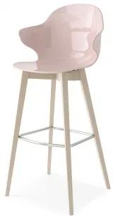 Calligaris Barová židle Saint Tropez Barva konstrukce / Provedení: přírodní dub, Barva sedáku: průhledná čokoládová