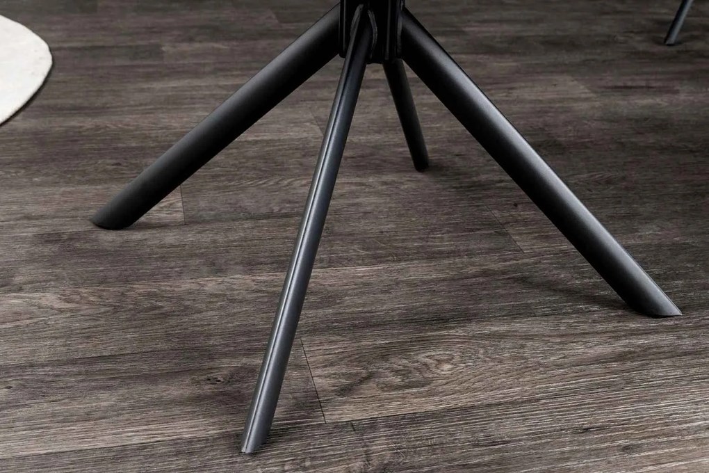 Designová otočná židle Vallerina hořčičný samet - skladem