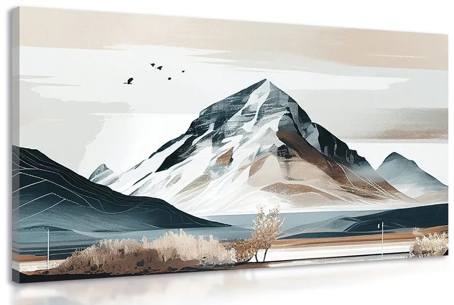 Obraz malebné hory ve skandinávském stylu Varianta: 120x80