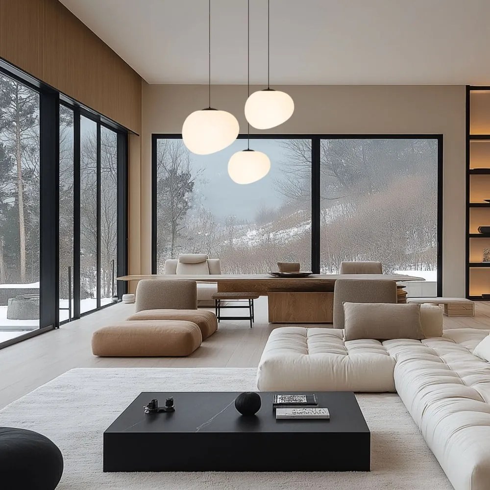 Černo-bílé závěsné svítidlo Stones – Candellux Lighting