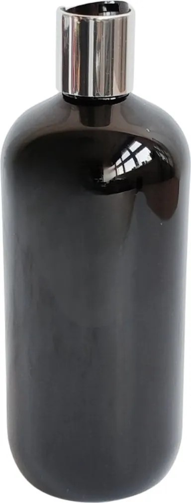 Dávkovač na mýdlo 500 ml černý s černo-stříbrným DISC TOP BELA