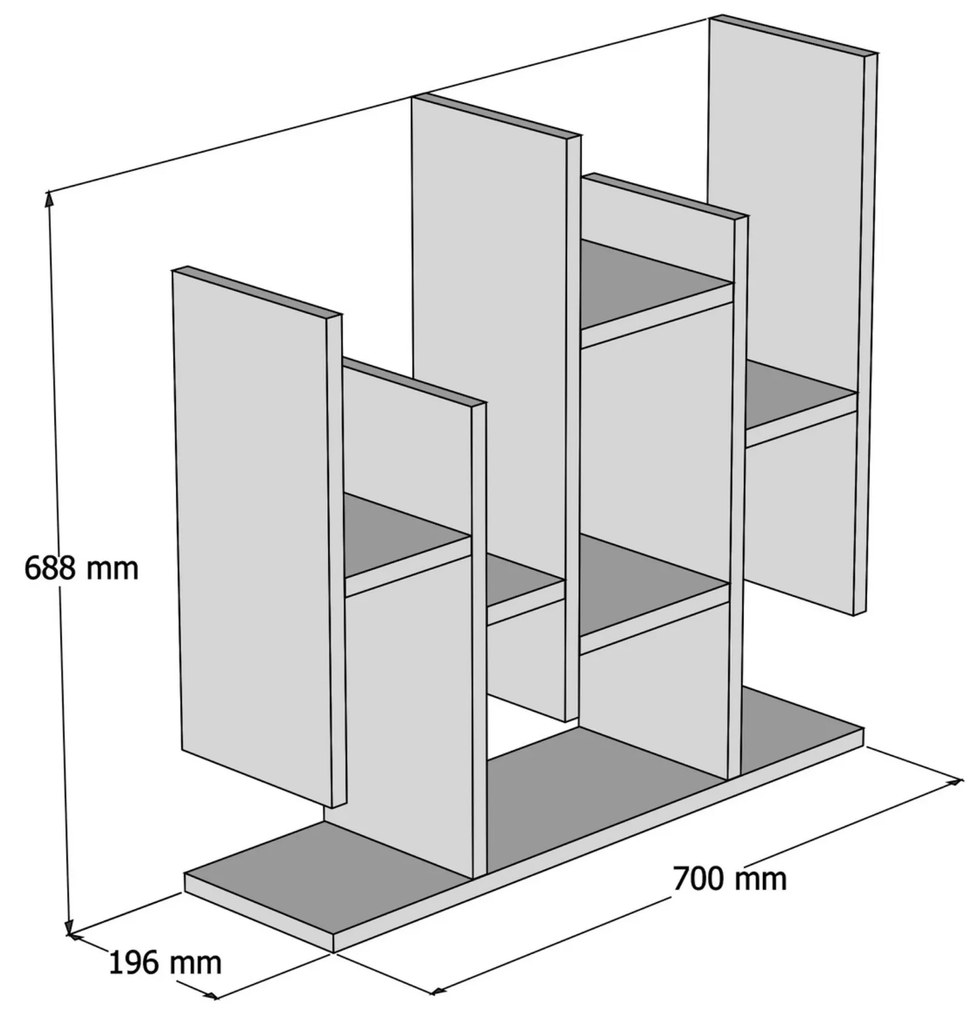 Sconto Nástěnný regál FLOWER ořech