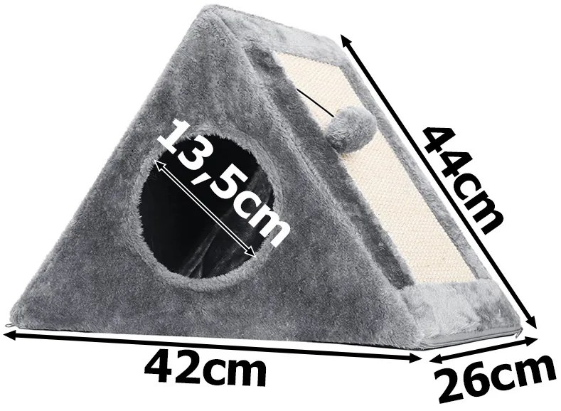Verk Group Škrabadlo trojúhelník kočka bouda kočka postel hračka míč
