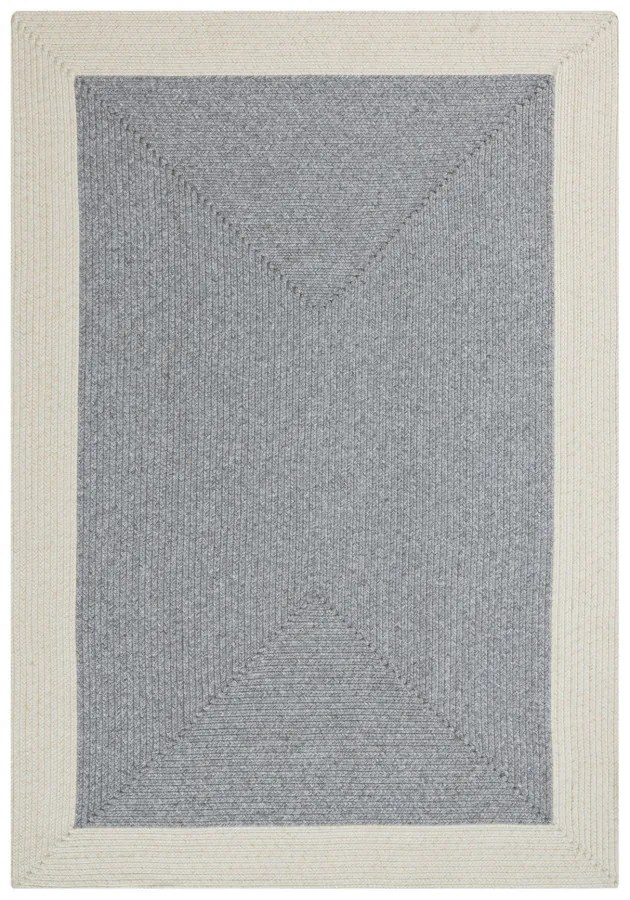 Hans Home | Kusový koberec Braided 105555 Grey Creme – na ven i na doma - 80x200