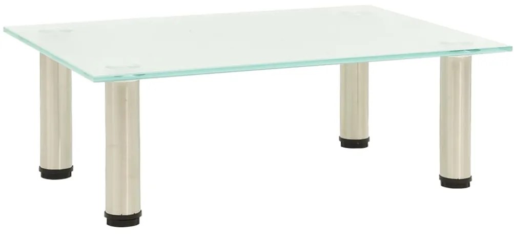 TV stolek mléčný 40 x 35 x 17 cm tvrzené sklo 322759