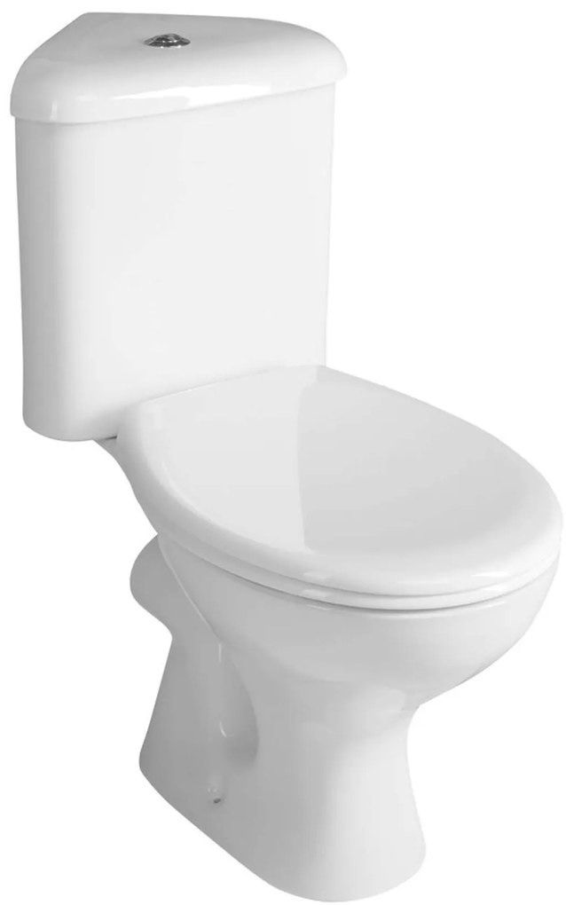 Aqualine - WC kombi Clifton, rohové, zadní odpad, bílá FS1PK