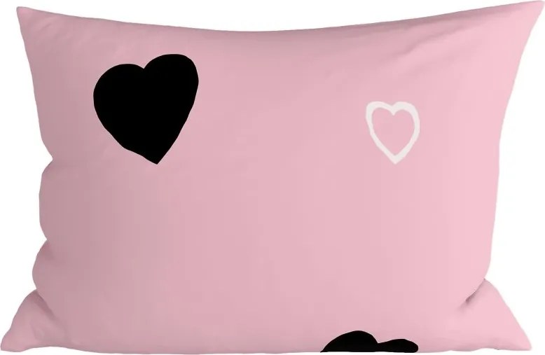 Polybavlněný povlak na polštář CORAZON POLY 70x90 cm, růžový