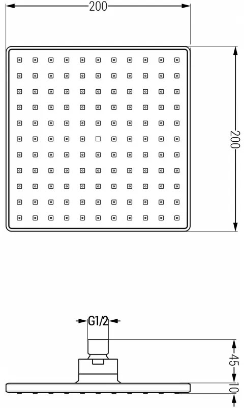 Mexen Uno DR45 podomítkový sprchový set, zlatá, 71435DR45-50