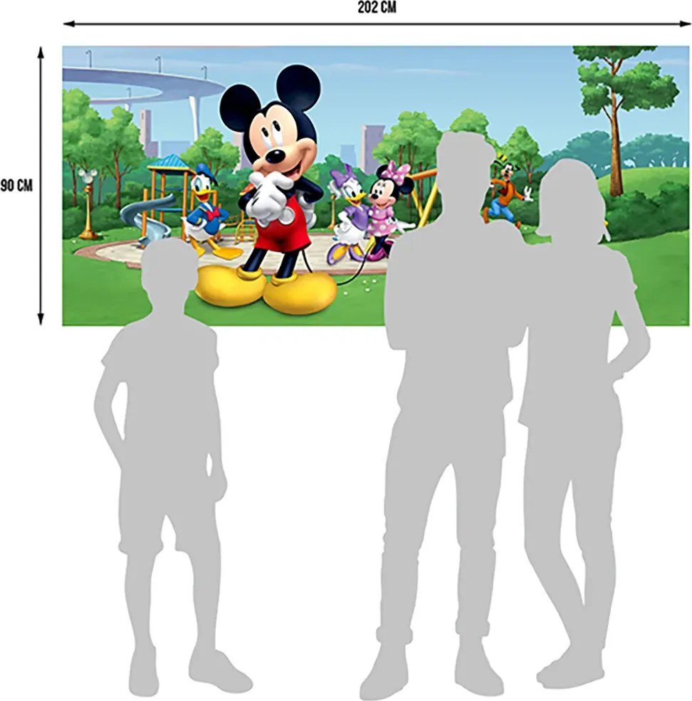 Dětská vliesová fototapeta na zed' Hřiště Mickeyho Mouse, Disney | 202 x 90 cm | DFTDNH 5382