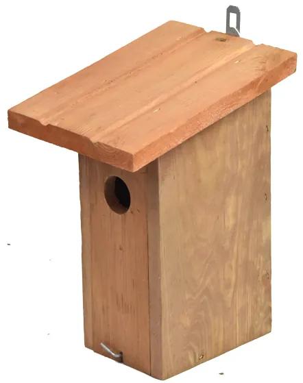 Vingo Dřevěná budka pro ptáky, hnědá - 15 x 13 cm