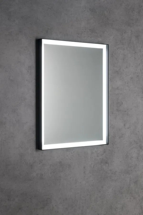 Sapho SORT zrcadlo s LED osvětlením 60x80cm, senzor, 2700-6500K, černá mat ST080S