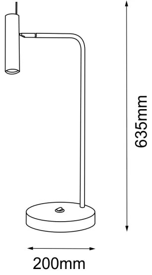 Amplex 8909 - Stolní lampa AMOS 1xGU10/15W/230V černá