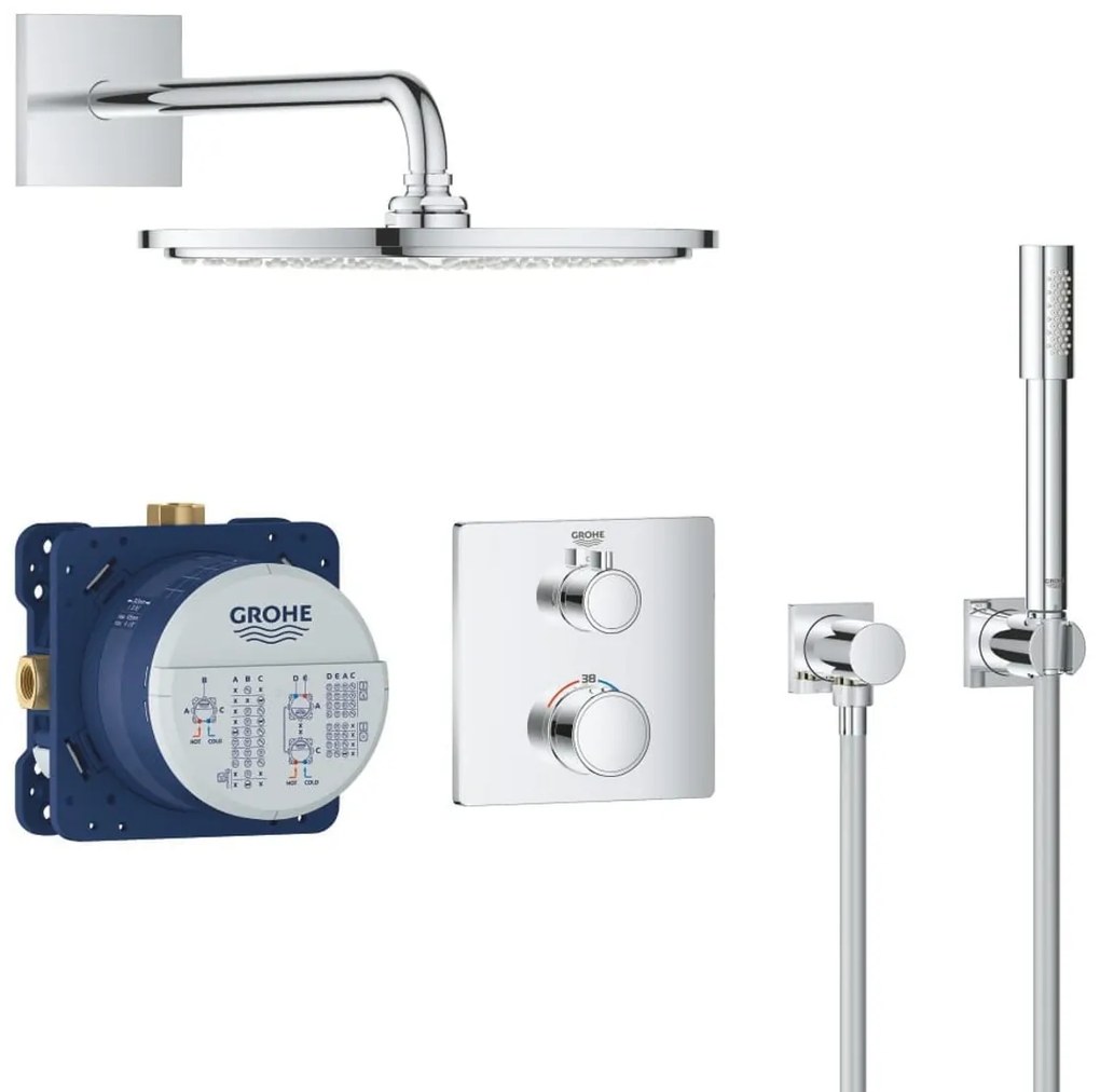 Sprchový systém Grohe Grohtherm včetně podomítkového tělesa chrom 34730000