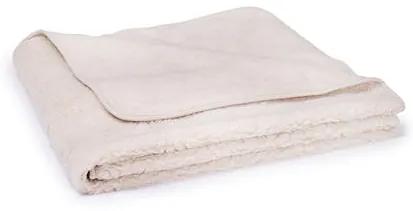 Vlněná deka krémová 1ply  velikost lůžkovin 135x200