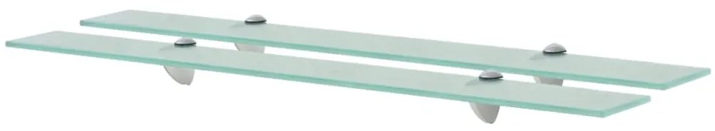 Plovoucí police 2 ks sklo 80 x 20 cm 8 mm 3051523