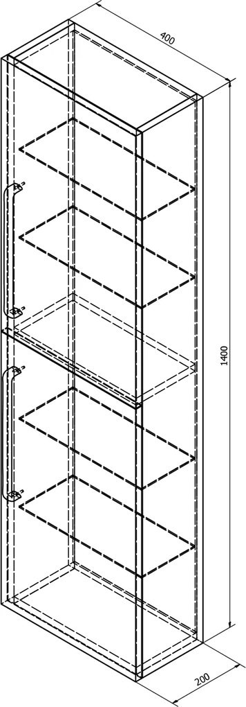 Sapho Theia 62022LP skříňka vysoká 40 x 140 cm pravá/levá bílá Koupelny Bernold
