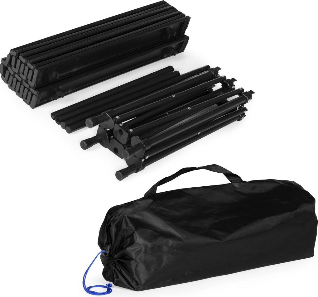 Skládací turistický stůl Gill 120 cm černý