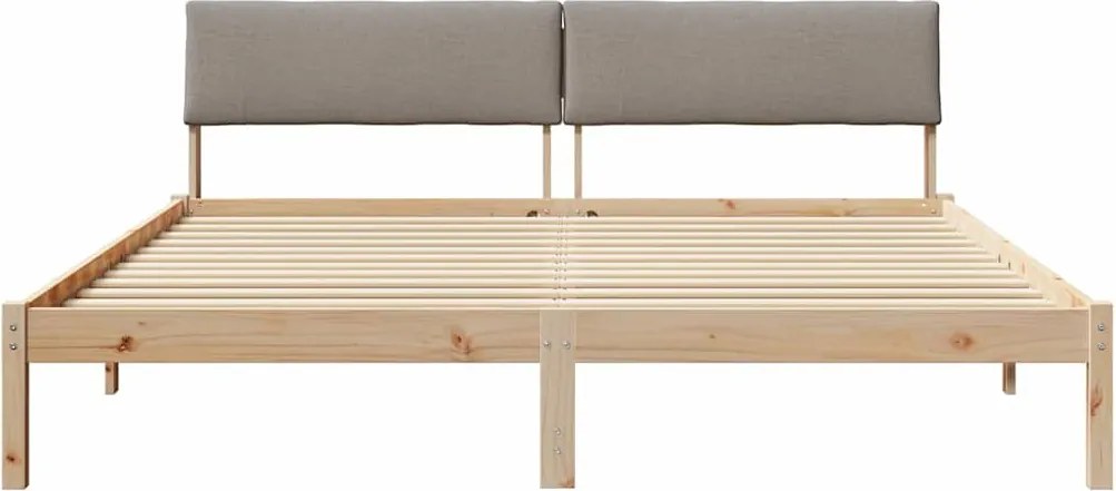 Rám postele Hnědá a taupe 180 x 200 cm Masivní borovicové dřevo 3394336