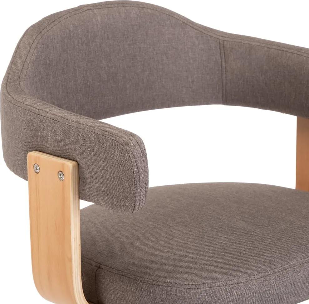 vidaXL Otočné jídelní židle 6 ks ohýbané dřevo a umělá kůže [3054907] Barva: černá a světle hnědá