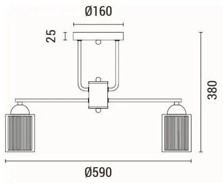Přisazený lustr MADISSON 3xE27/60W/230V