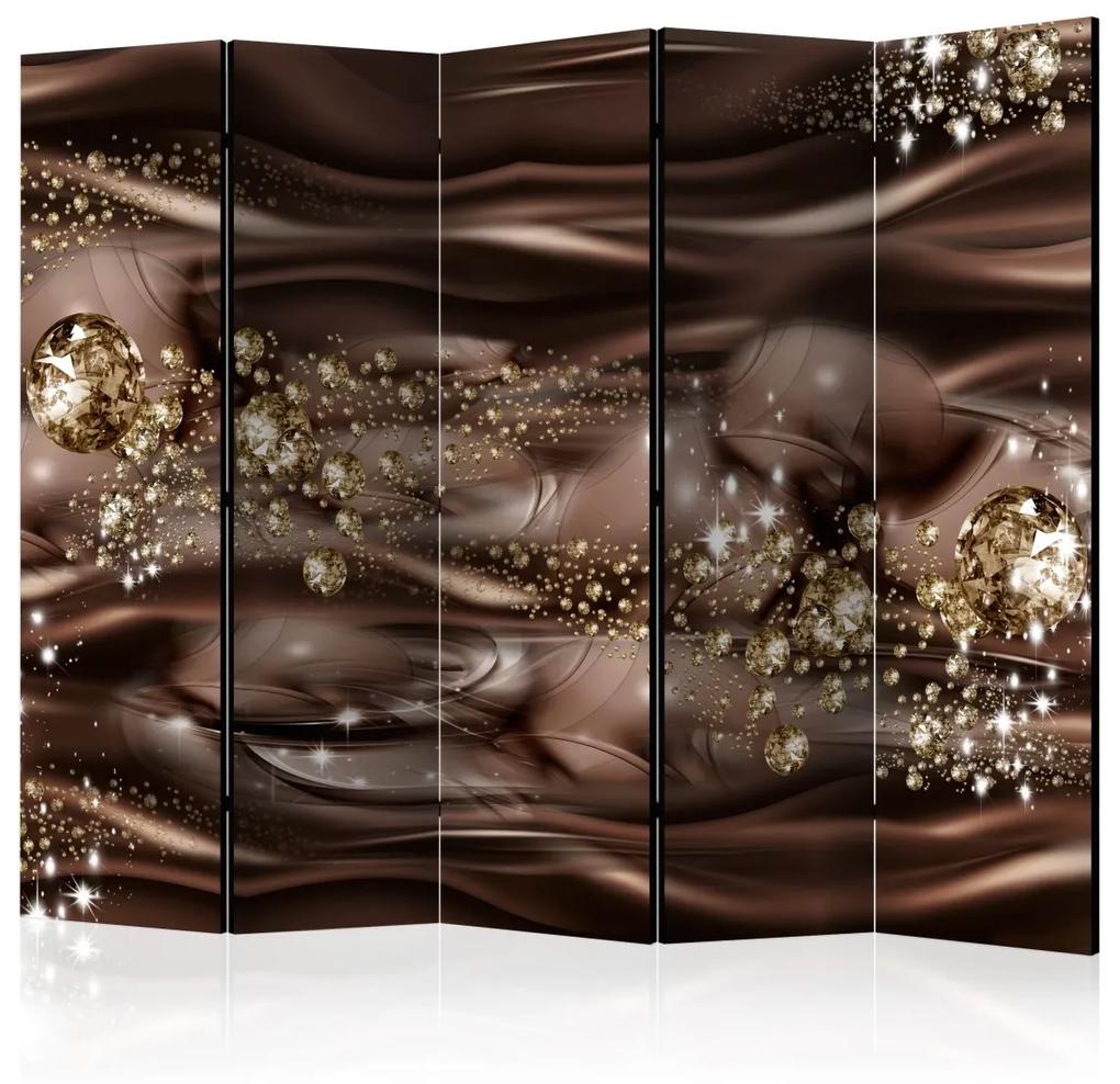 Paraván čokoládové proudy Velikost (šířka x výška): 225x172 cm