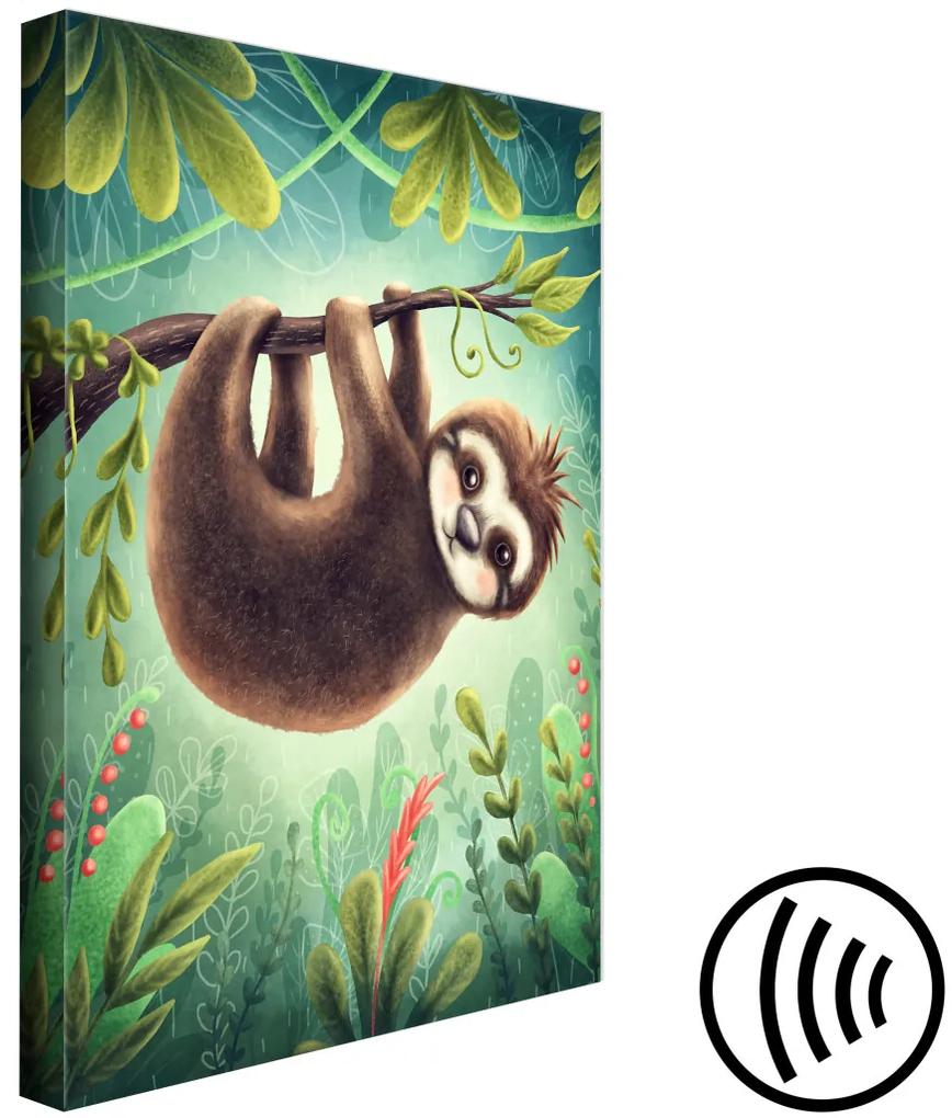 Obraz Lenochod v džungli - přátelské zvíře visící na větvi