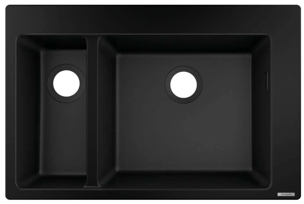 Hansgrohe - Vestavný granitový dřez S510-F635, grafitová černá 43315170