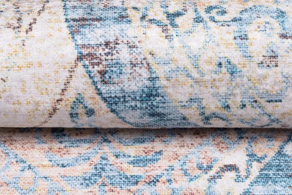 Moderní koberec v hnědých odstínech s jemným vzorem Šířka: 80 cm | Délka: 150 cm