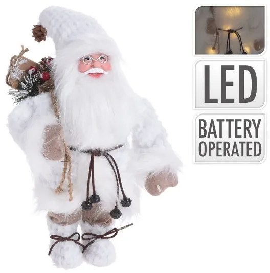 Santa Claus s LED osvětlením 37 cm