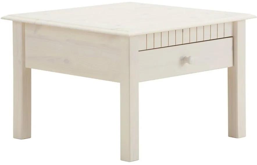 Bílý konferenční stolek z masivního borovicového dřeva Støraa Linda