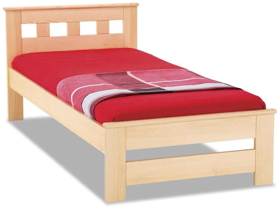 Krajča Jednolůžková postel z masivu Dana 90 x 200 cm Povrchová úprava: Bez nátěru, Druh dřeva: Borovice