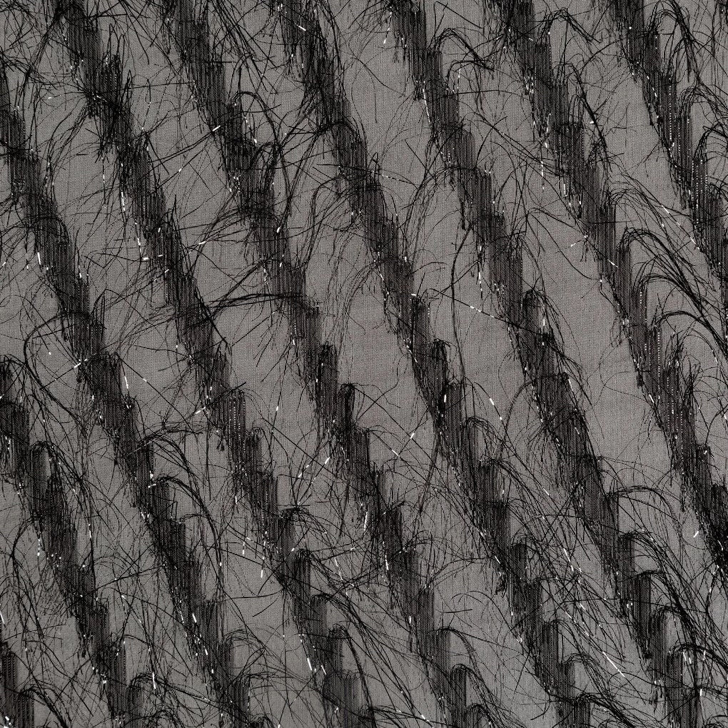 ZÁVĚS NA KROUŽCÍCH LAUREL 140X250 CM ČERNÁ