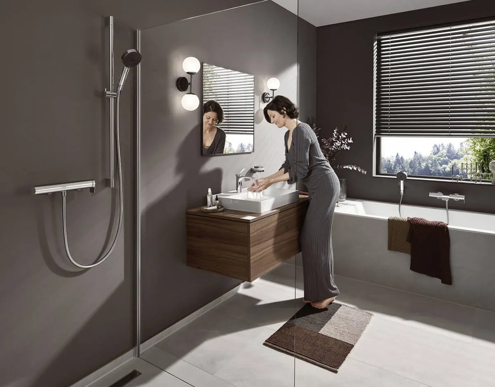 Hansgrohe Vivenis - Páková vanová baterie nástěnná, chrom 75420000