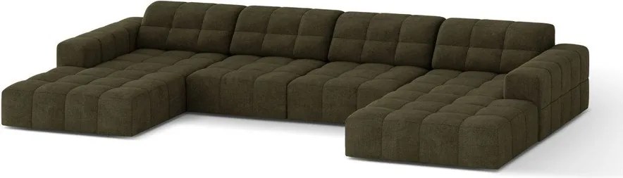 Khaki žinylková rohová pohovka (do "U") Chicago – Cosmopolitan Design