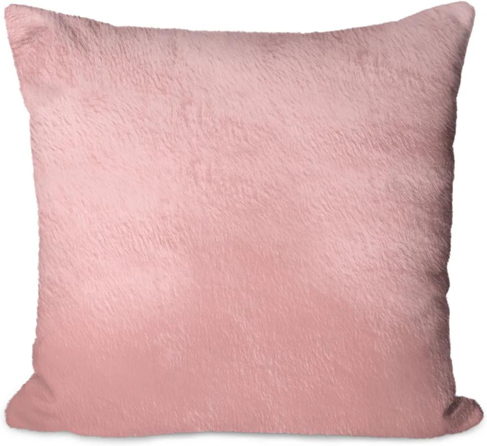 Polštář Růžový bledy (Velikost: 40 x 40 cm, Materiál: Mikroplyš)