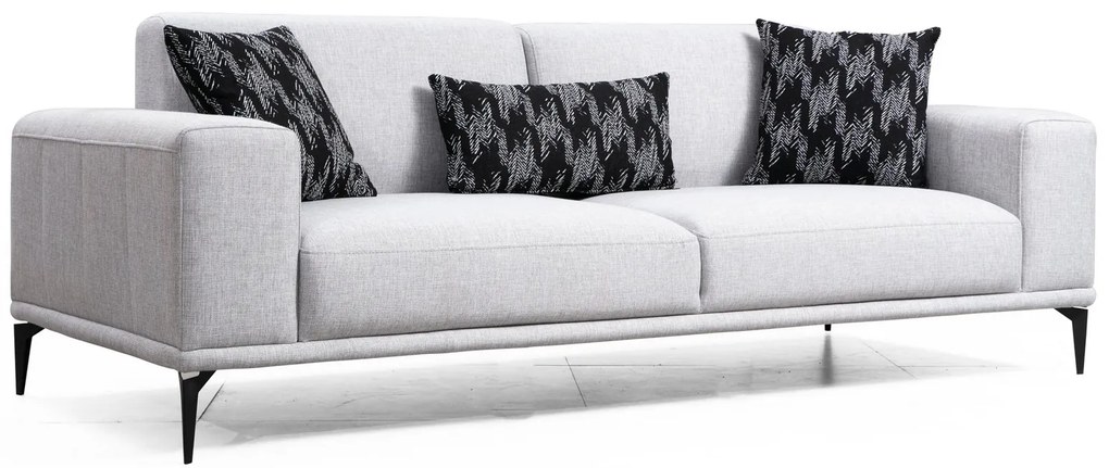 Hanah Home Třímístná pohovka NIKEA světle šedá nastavitelná 560ARE1710