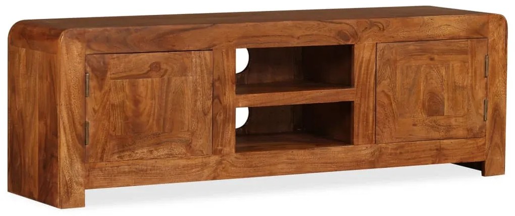 TV stolek masivní dřevo s medovým povrchem 120 x 30 x 40 cm 244679