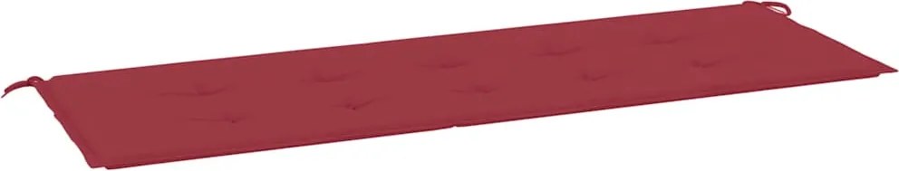 Poduška na zahradní lavici vínová 150x50x3 cm oxfordská látka 314086