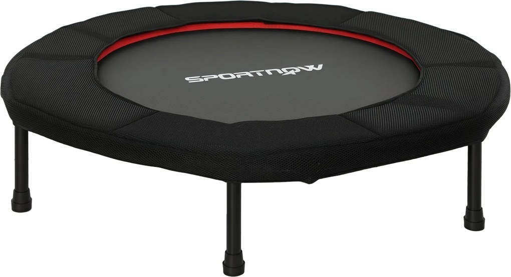 SPORTNOW 102 cm Skládací Fitness Trampolína s Ocelovým Rámem a Protiskluzovými Nohami, Podporuje Hmotnost 100 kg pro Trénink Nohou a Těla Doma, v Kanc