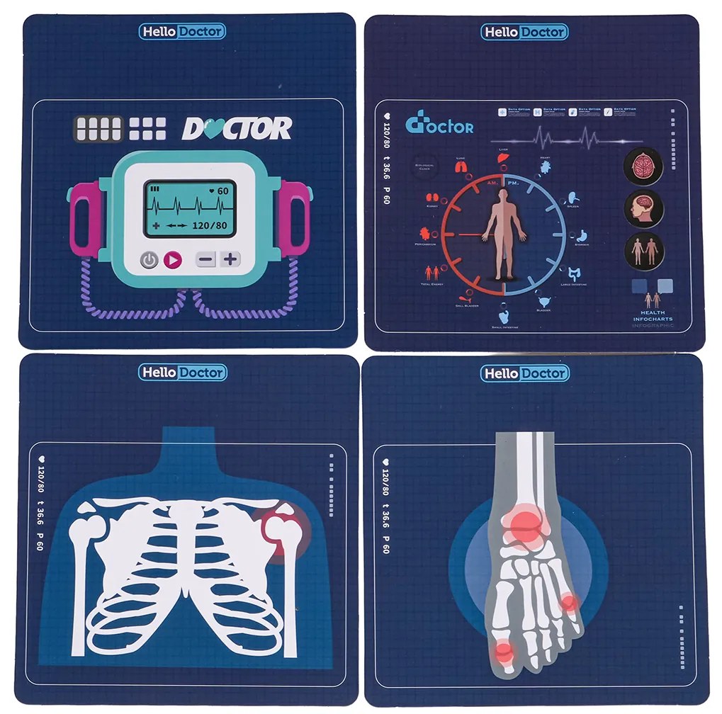 RKToys Interaktivní dětská lékařská sada s vozíkem