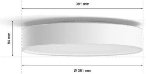 Philips - LED Stmívatelné koupelnové svítidlo Hue LED/19,2W/230V IP44 pr. 381+DO