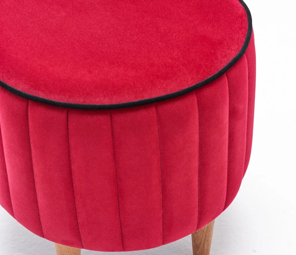 Atelier del Sofa Taburet Lindy Puf - Red, Červená